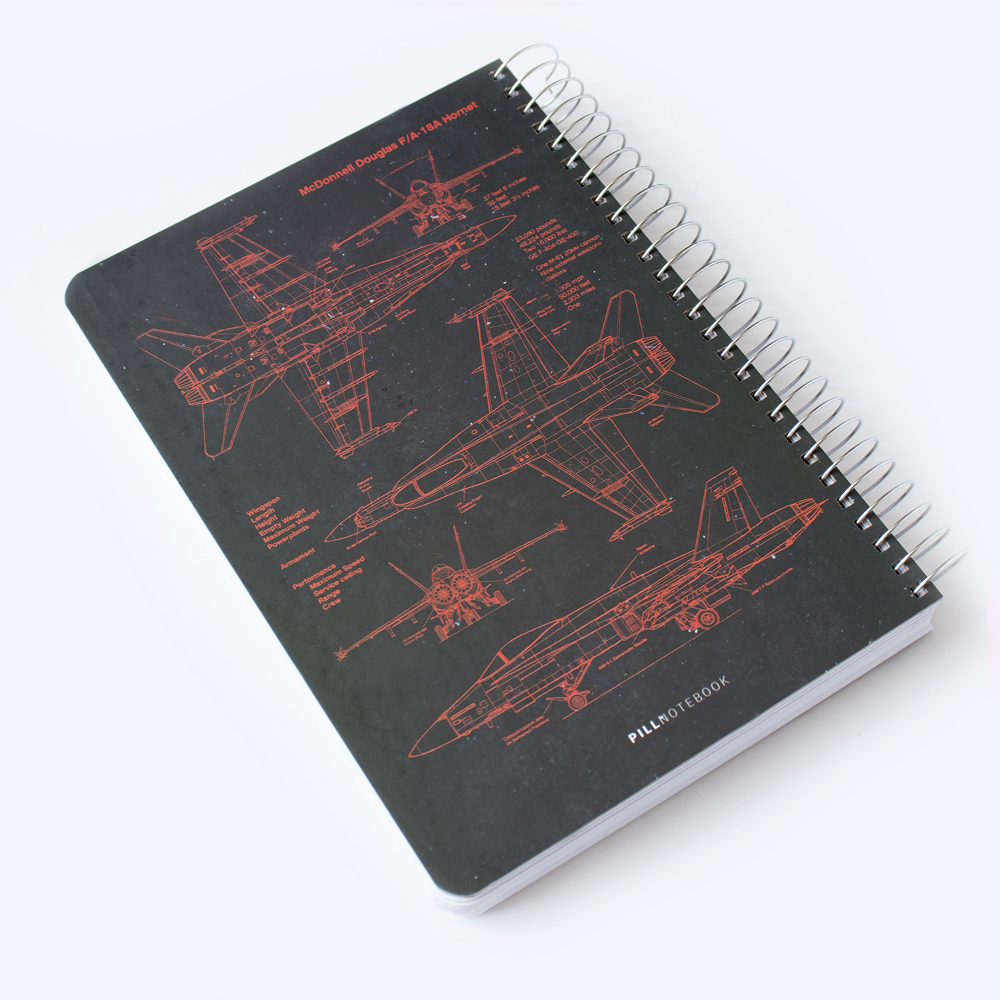 دفتر خط دار 200 برگ موشک پیل (PILL) - جزیره کتاب