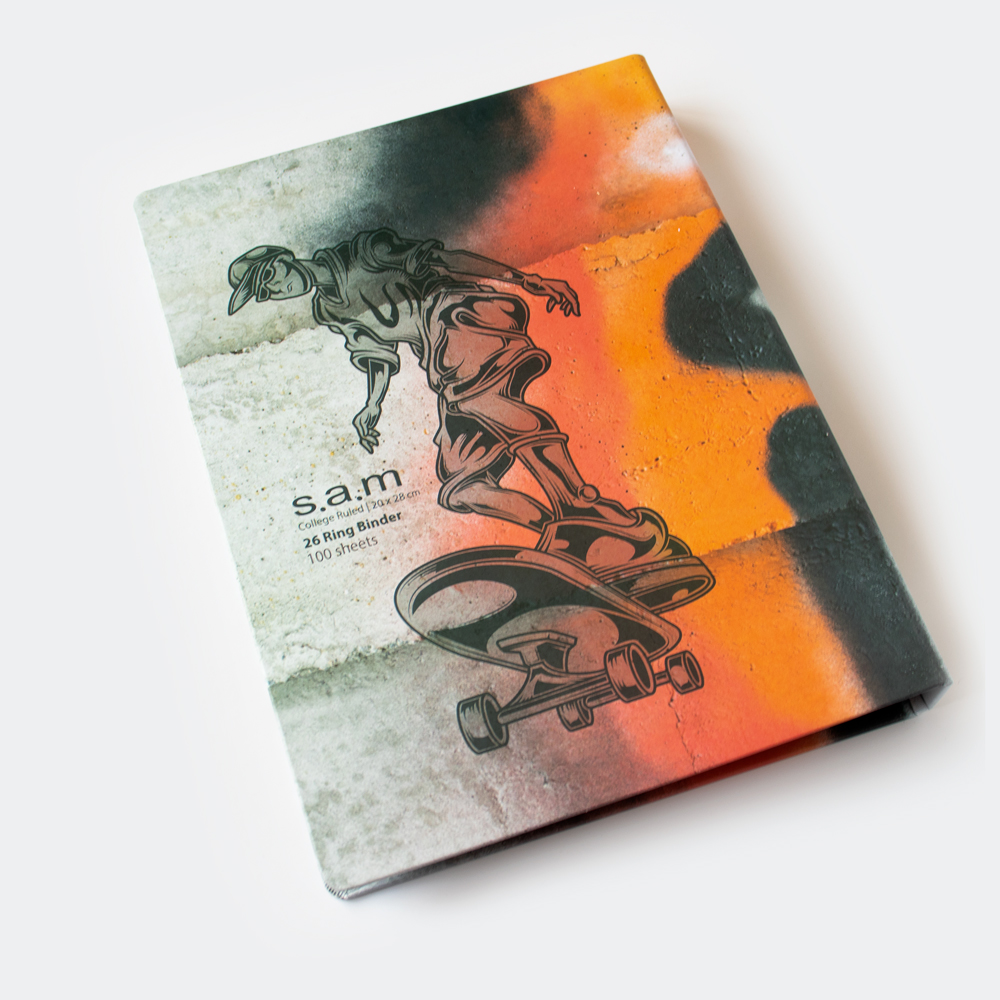 کلاسور 26 حلقه طرح اسکیت سم (s.a.m) - جزیره کتاب