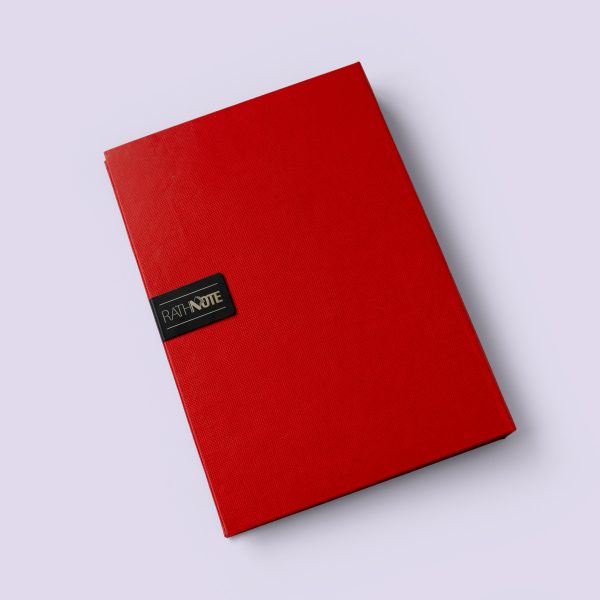 کلاسور 20 حلقه چرمی قرمز رث گرافیک - جزیره کتاب